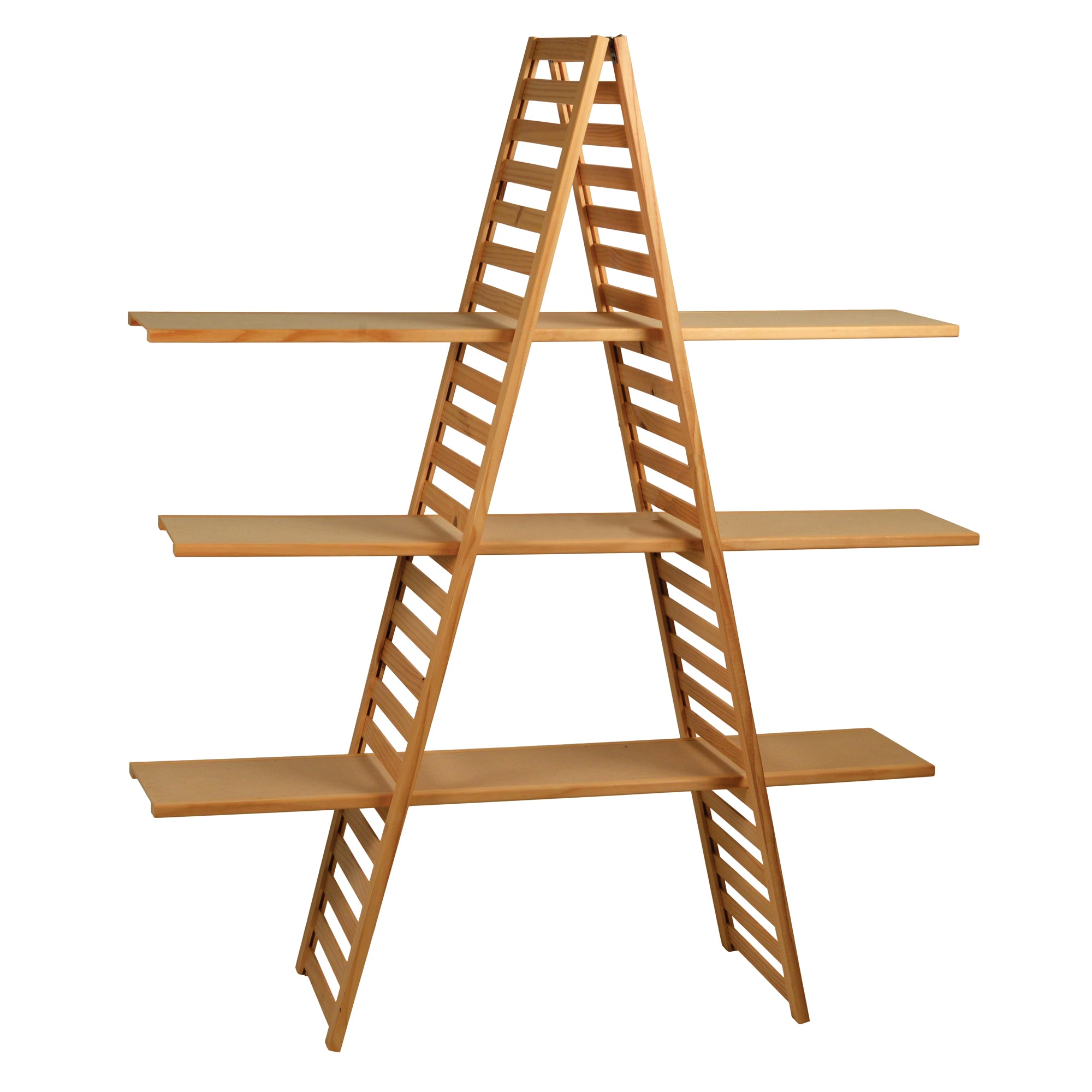 Wooden Retail Shelving Unit with Three Shelves | Pine | Eddie's Hang-Up ...