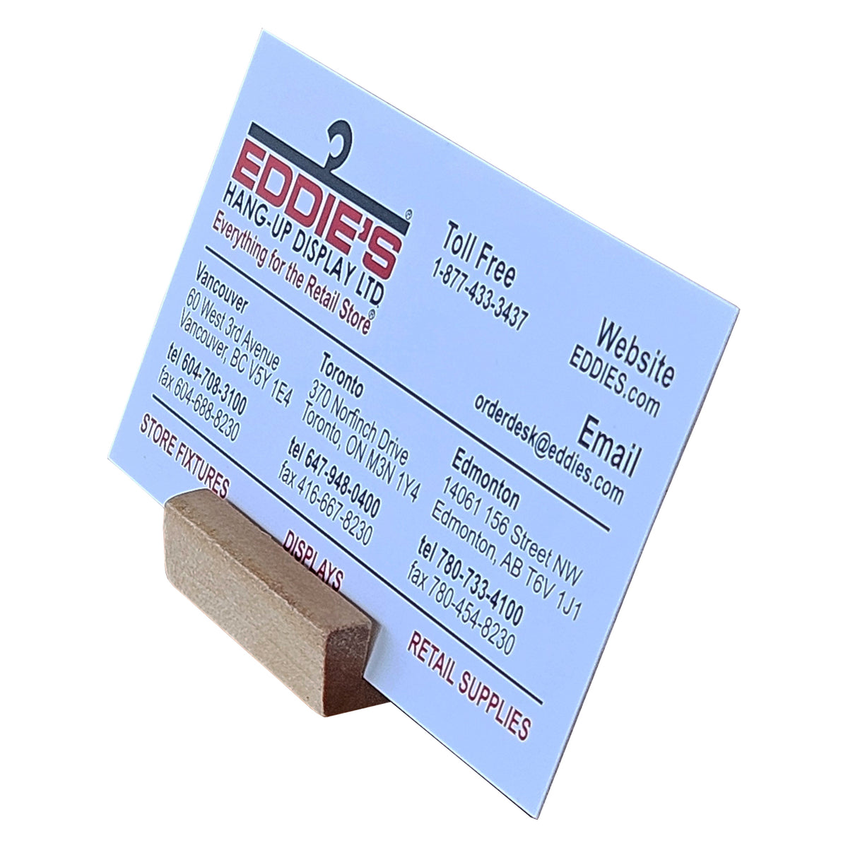 Countertop Sign Holders | Eddie's Hang-Up Display Ltd.