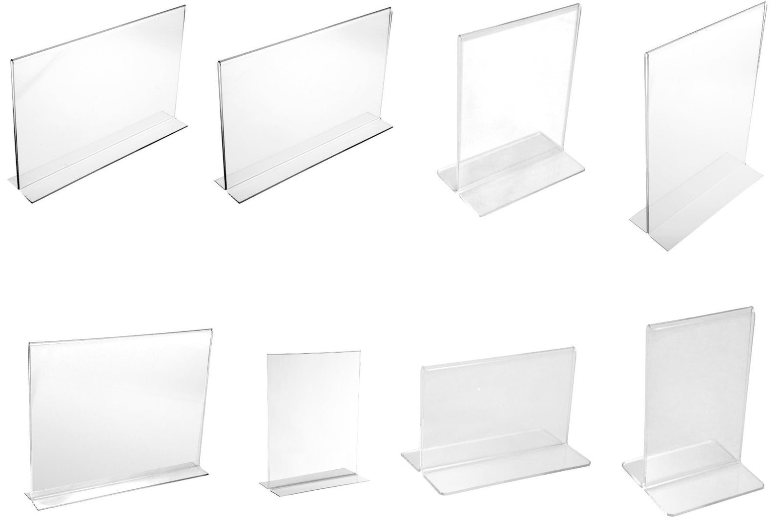 Bottom Loading Sign Holders | Clear Acrylic | Eddie's Hang-Up Display Ltd.