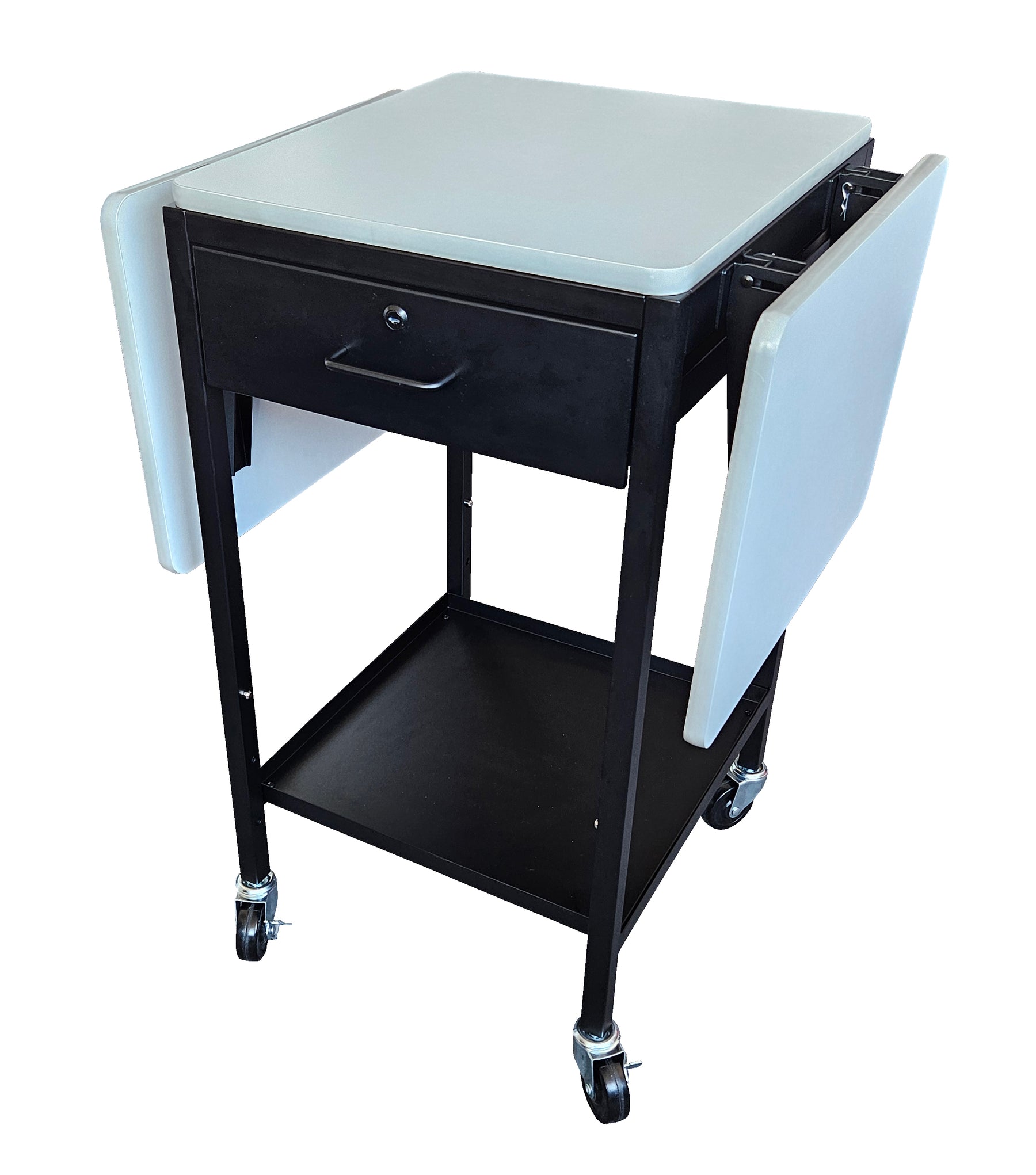 Folding Retail Utility Cart with Locking Drawer | Eddie's Hang-Up ...