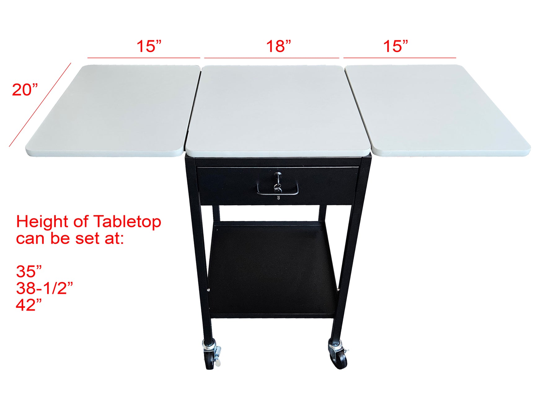 Folding Retail Utility Cart with Locking Drawer | Eddie's – Eddie's ...