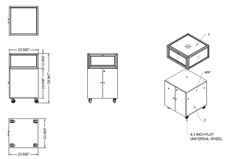 Portable Display Case | Lockable Display & Storage | Caster Wheels ...